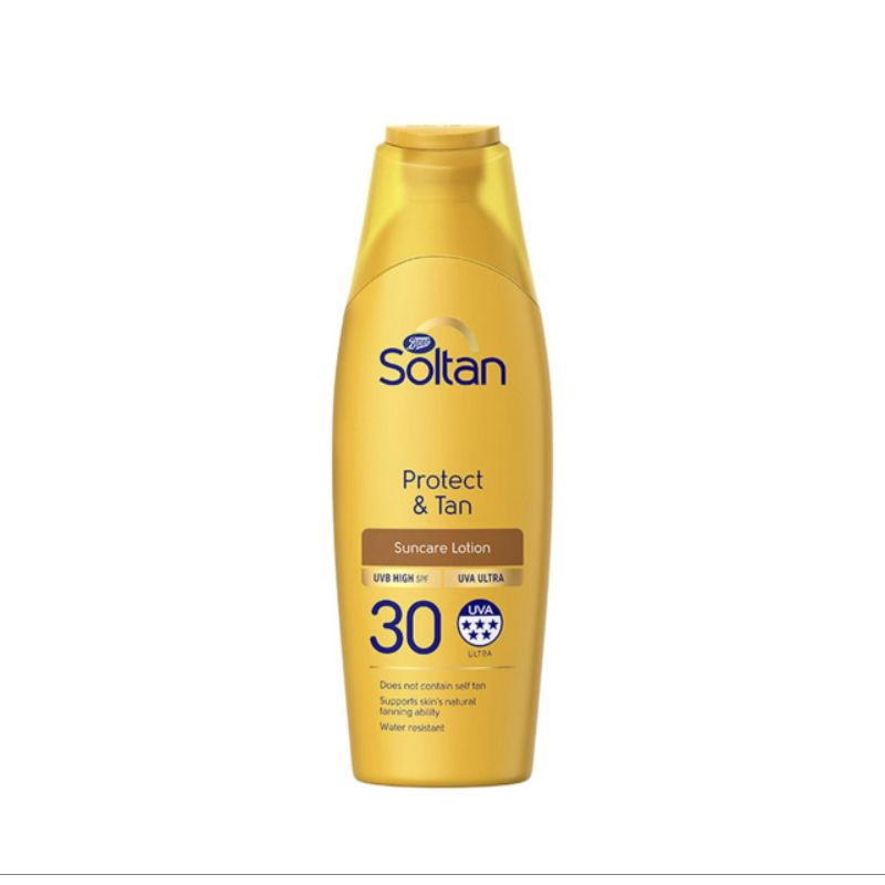 🌞Boots Soltan Protect & Tan Suncare Lotion SPF30+ 200ml. โลชั่นกันแดด ...
