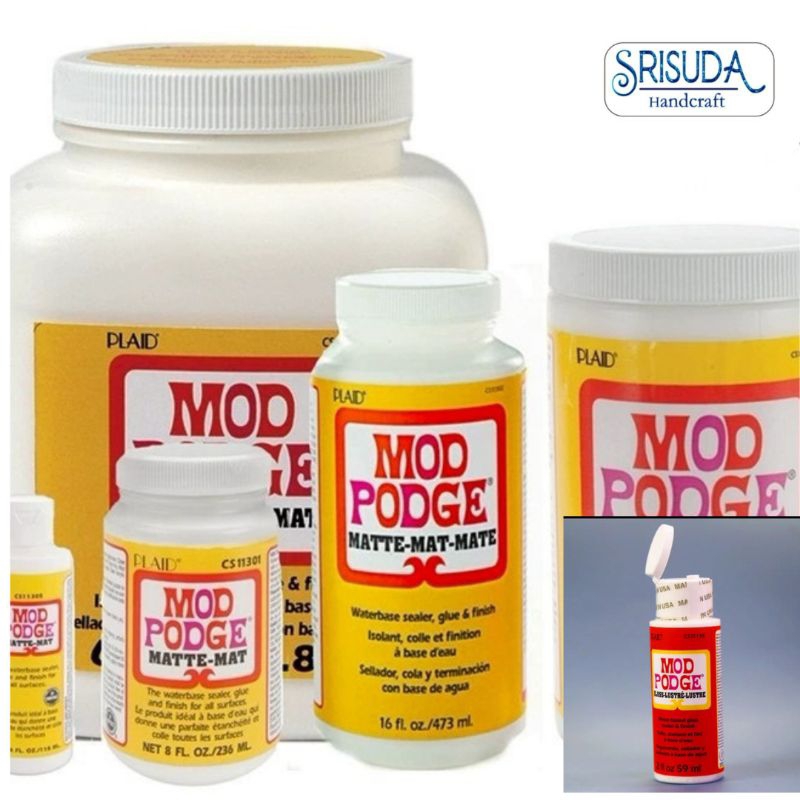 Mod Podge 3in1 All purpose เนื้อ เป็นกาวเคลือบในตัวเดียว (แถมแปรง)เหมาะ ...