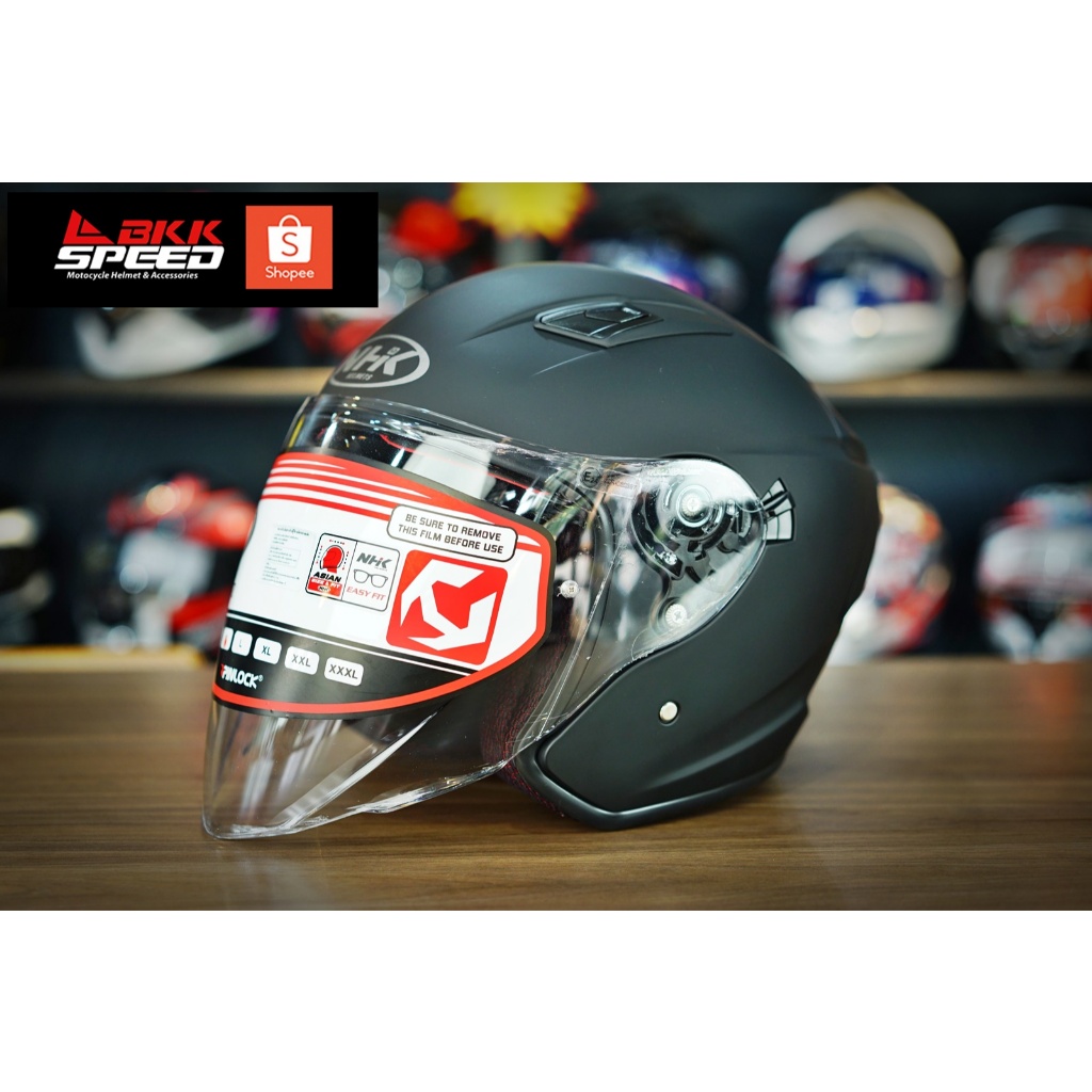 NHK S1 GP PRO Solid Matt Black มีแว่น 2 ชั้น | Shopee Thailand