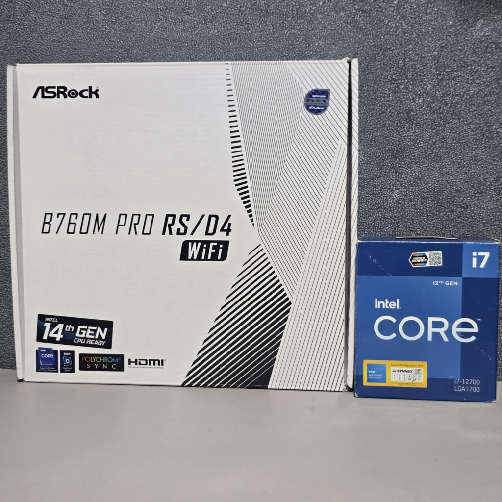 CPU INTEL CORE I7 12700 (Intel UHD Graphics 770) + ASROCK B760M PRO4 ...