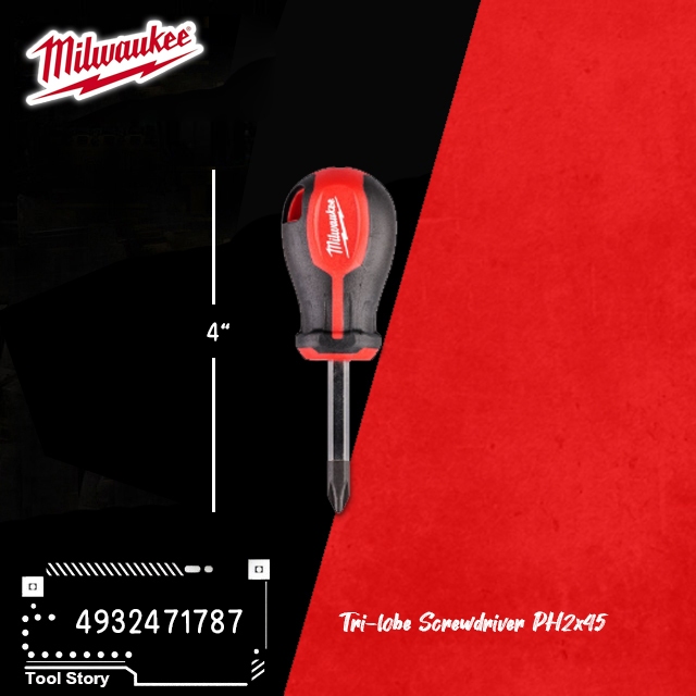 Milwaukee ไขควง แบน (4932471780) หรือ แฉก (4932471787) ความยาวทั้งหมด 4 ...