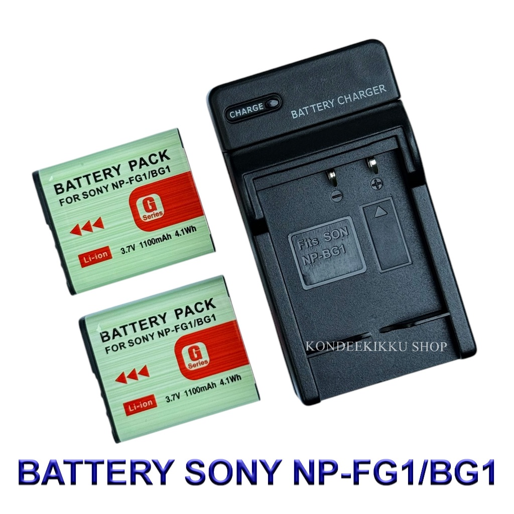 NP-BG1 / NP-FG1 / NPBG1 / BG1 Battery and Charger For Sony Cybershot DSC-H20,H55,N1,N2,T25,W110 ...