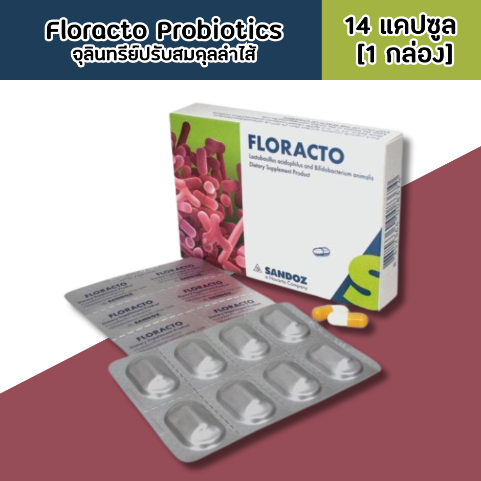 FLORACTO Probiotics 14 Capsules ฟลอแรคโต โปรไบโอติก Probiotic ...