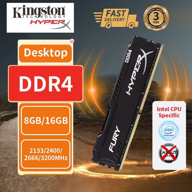 【จัดส่งจากกรุงเทพฯ】แรม เดสก์ท็อป RAM DDR4 Intel เฉพาะ Kingston Hyperx ...