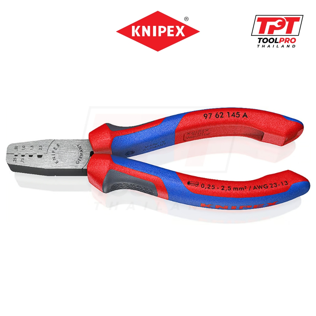 Knipex คีมย้ำสำหรับปลอกปลาย *KNIPEXtend* Crimping Pliers for Wire ...
