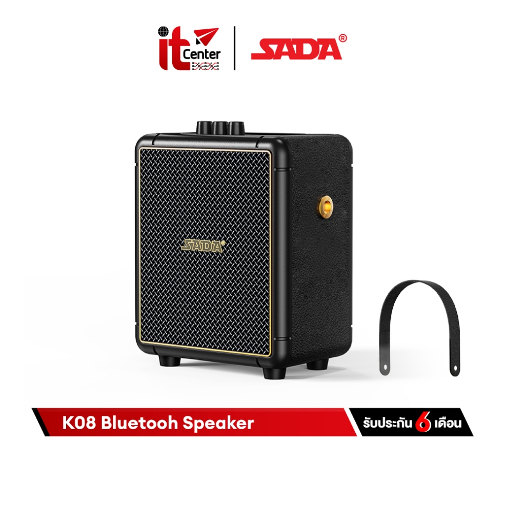 SADA K08 Bluetooth Speaker ลำโพงบลูทูธ รองรับการเชื่อมต่อกับไมโครโฟนหรือเครื่องดนตรี | Shopee ...