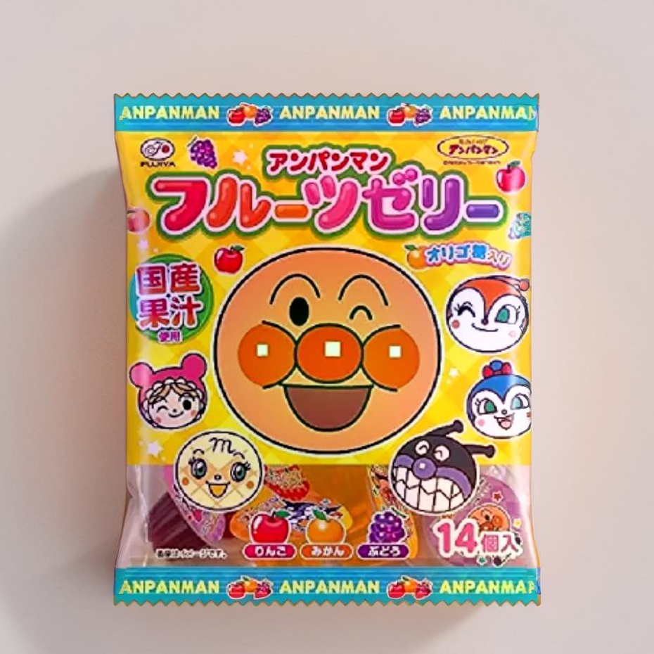 Fujiya Anpanman Fruit Jelly เยลลี่ผลไม้ ลายน่ารัก พร้อมสติ๊กเกอร์ติดวัน ...