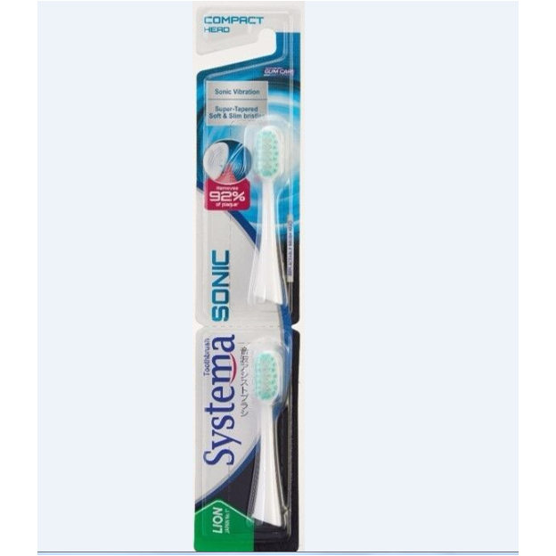 หัวแปรงสีฟันไฟฟ้า ซิสเท็มมาโซนิค (สีเขียว) 1 แพ็ค (2 หัว) SYSTEMA SONIC ...