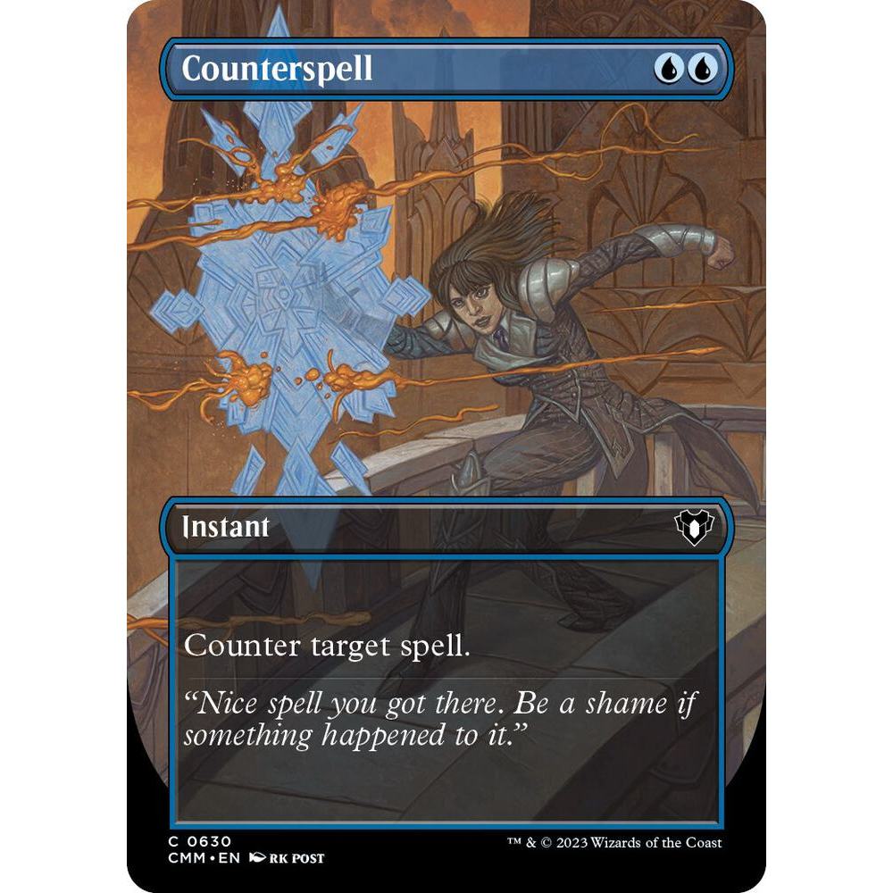 MTG : Counterspell (Borderless) - Commander Masters (CMM) | Shopee Thailand