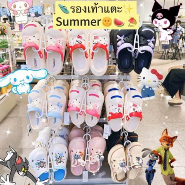 Sanfu xSanrio Zootopia Tom&Jerry รองเท้าแตะหลุมทรงcrocs ใส่นอกบ้าน ...