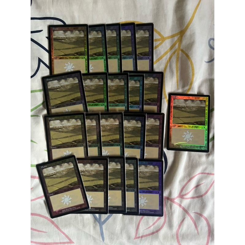 การ์ด MTG 21 Plains Basic Land Foil Magic the gathering EDH รุ่น ...