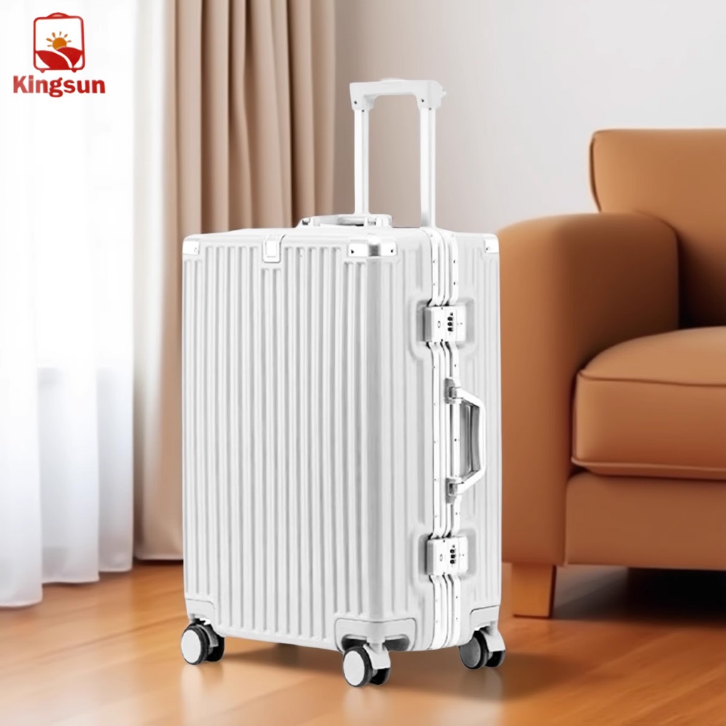 Kingsun กระเป๋าเดินทางอลูมิเนียมอัลลอยด์มีล้อ ทนทาน พกพาสะดวก ขนาด 20/24/28 นิ้ว KS-909-306 ...