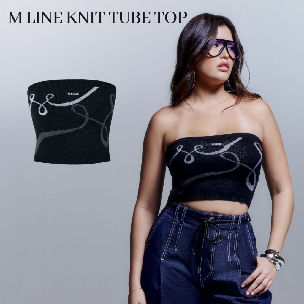 Merge Official - M Line Knit Tube Top (พร้อมส่ง) | Shopee Thailand