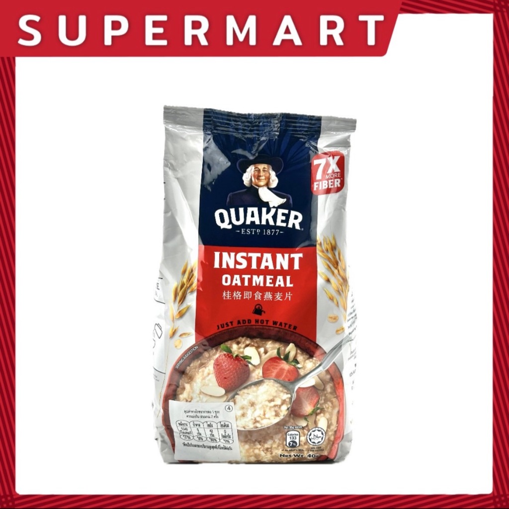 SUPERMART Quaker Instant oatmeal 400g.#1106281 | Shopee Thailand