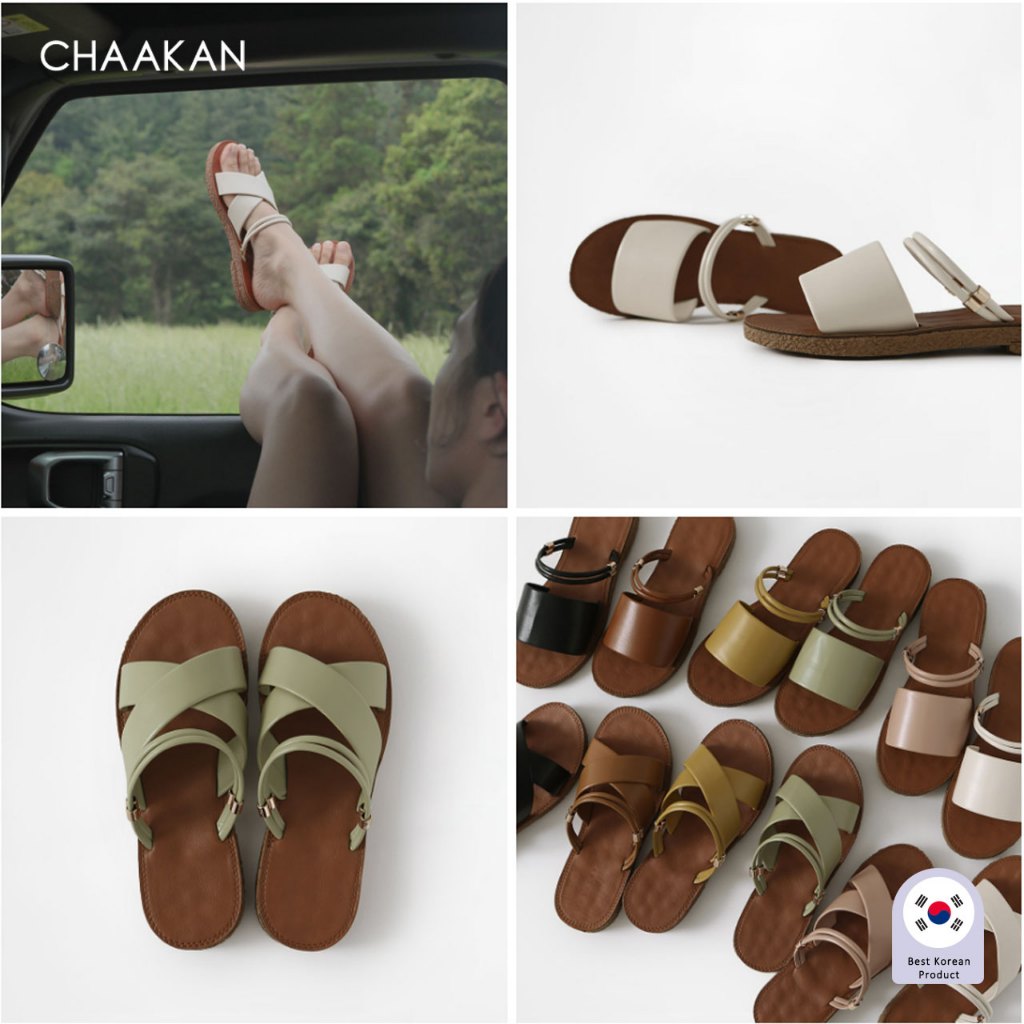 CHAAKAN [สินค้าจากเกาหลี 100%] Dionde Two Way Sandals รองเท้าแตะ ใส่ได้ ...