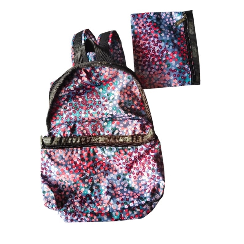 กระเป๋าเป้แบรนด์แท้ LeSportsac Basic Nylon Backpack มือสอง งานตู้ ...