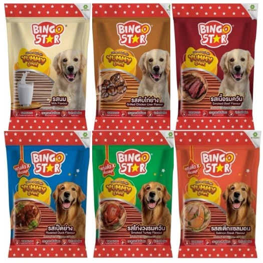 Bingo star stick yummy ขนมสำหรับหมา ขนมสุนัขบรรจุ 500กรัม*โปรดอ่าน ...
