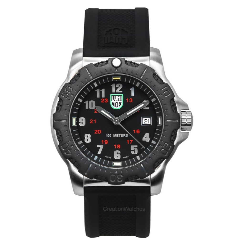 นาฬิกา LUMINOX MEN'S X2.2132 MANTA RAY STEEL BLACK DIAL CARBONOX SWISS ...