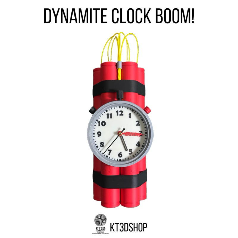 นาฬิกาตั้งโต๊ะทรงระเบิดเวลา Dynamite Clock Boom! (3DPrint) | Shopee ...