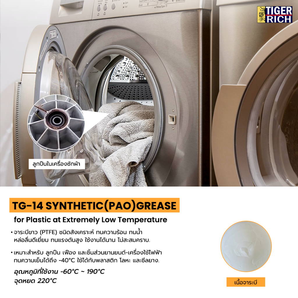 จารบี TG-14 Synthetic (PAO) Grease for Plastic at Extremely Low ...