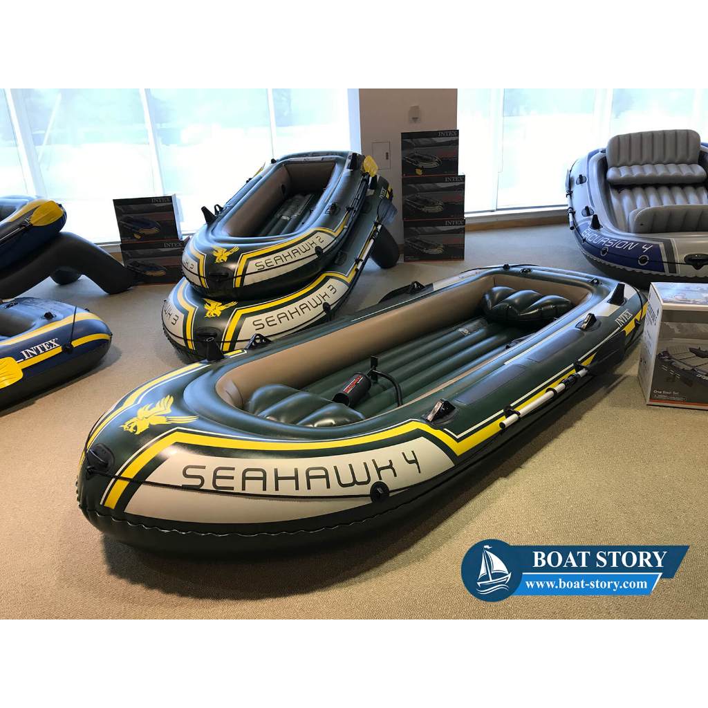 เรือยาง INTEX SEAHAWK 2 , 3 , 4 อุปกรณ์ครบพร้อมปั๊มลม พร้อมใช้งานได้ ...
