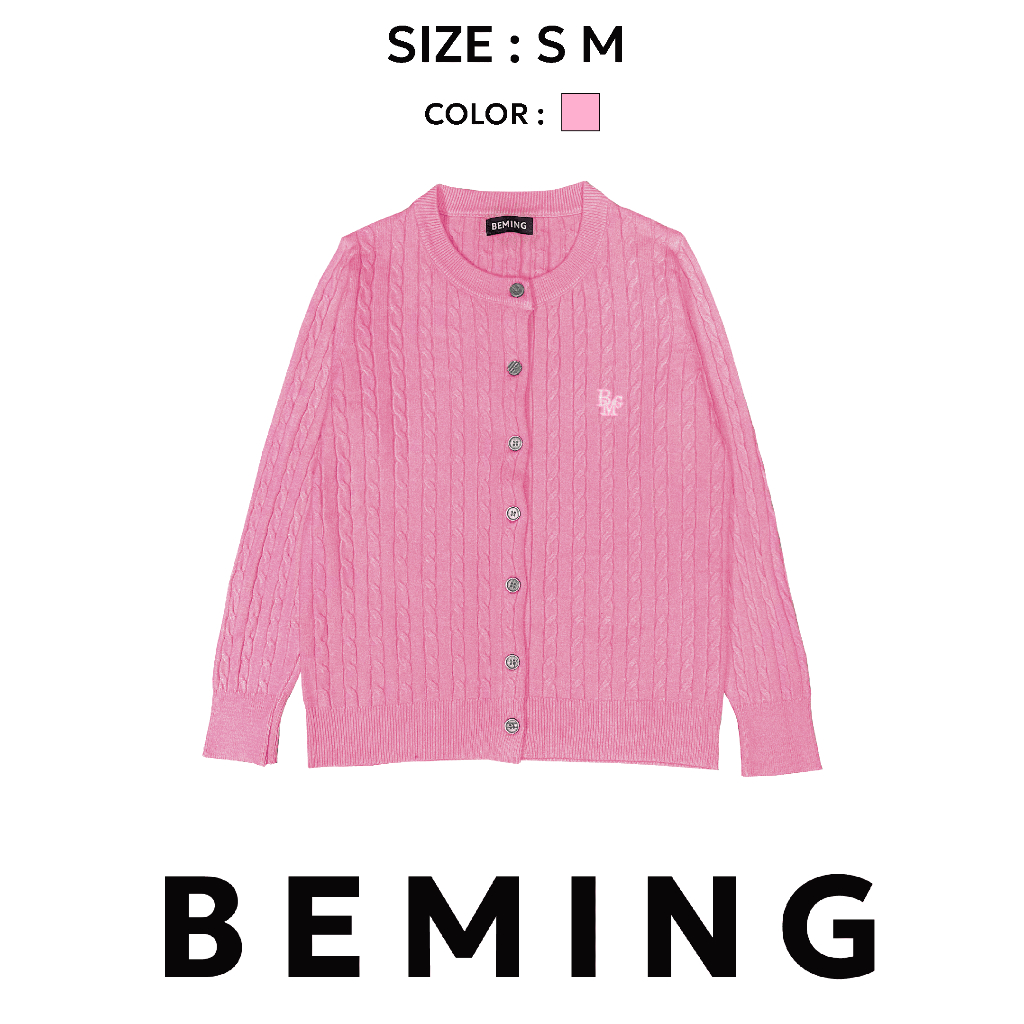 (PRE 7-14 วัน)Bemingtop643(S/M) - BMG Knit Cardigan ดีเทลงานคล้ายเสื้อ ...