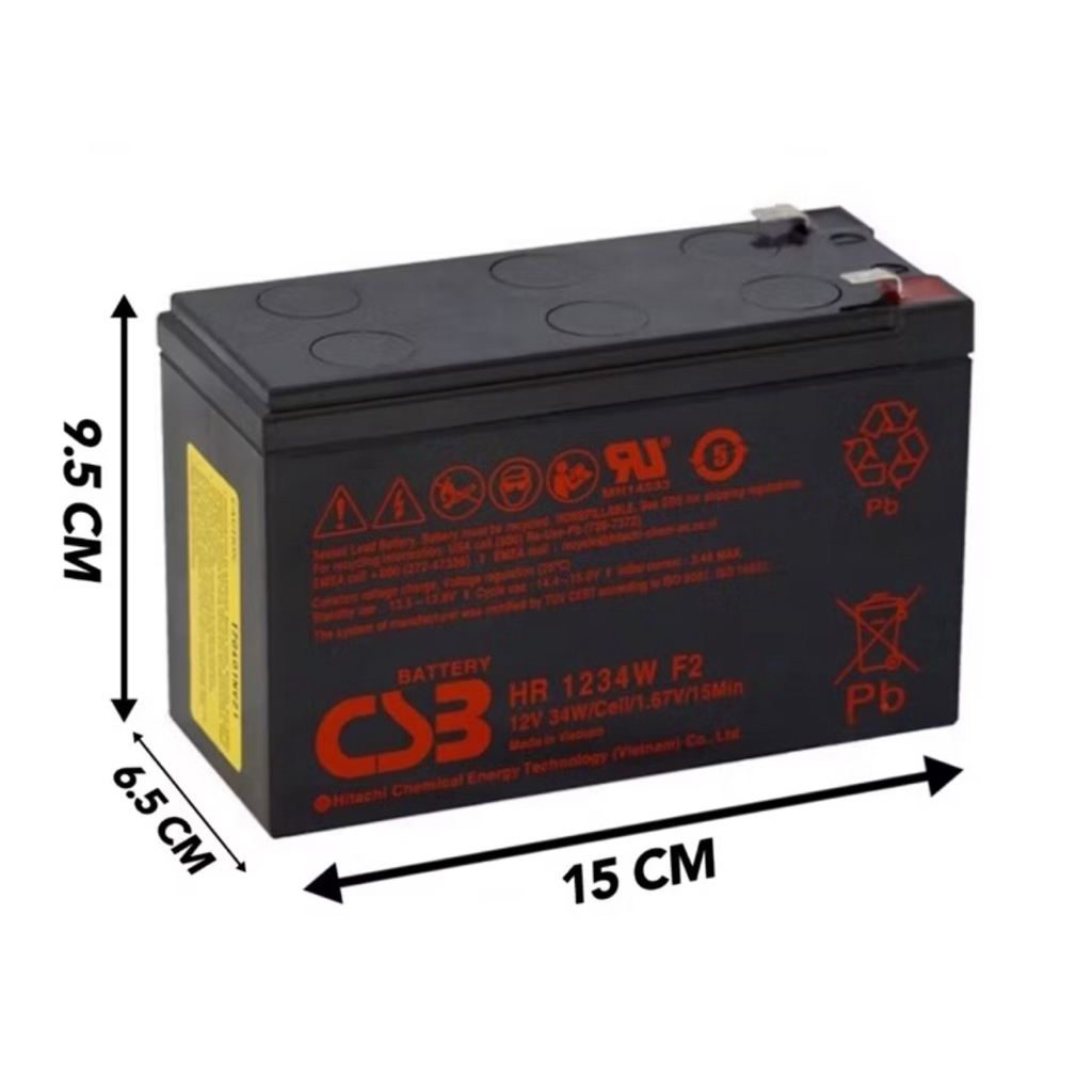 แบตเตอรี่ CSB Battery รุ่น HR 1234W F2 *12v9ah*รับประกัน1ปี ออกใบกำกับ ...
