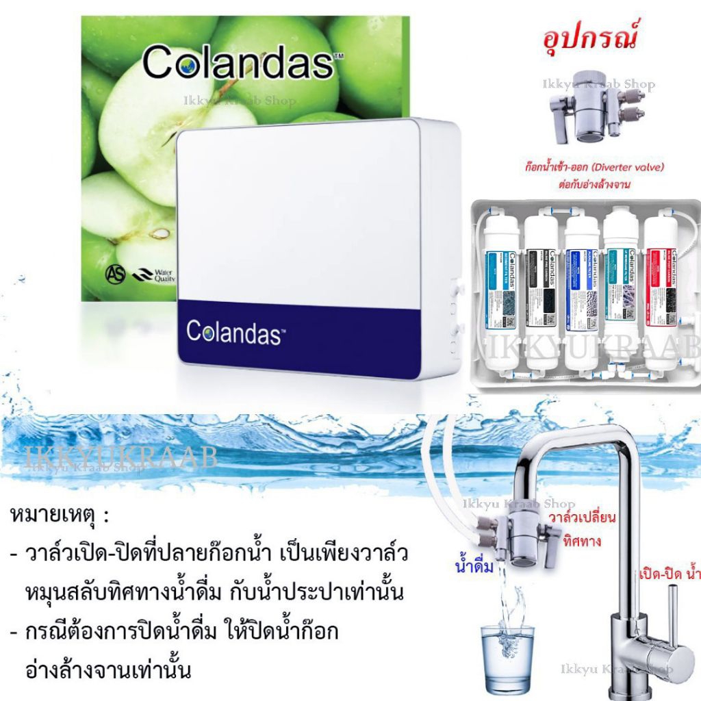 เครื่องกรองน้ำดื่ม COLANDAS ALKALINE BOX UF 0.01 5 ขั้นตอน Drivert ...