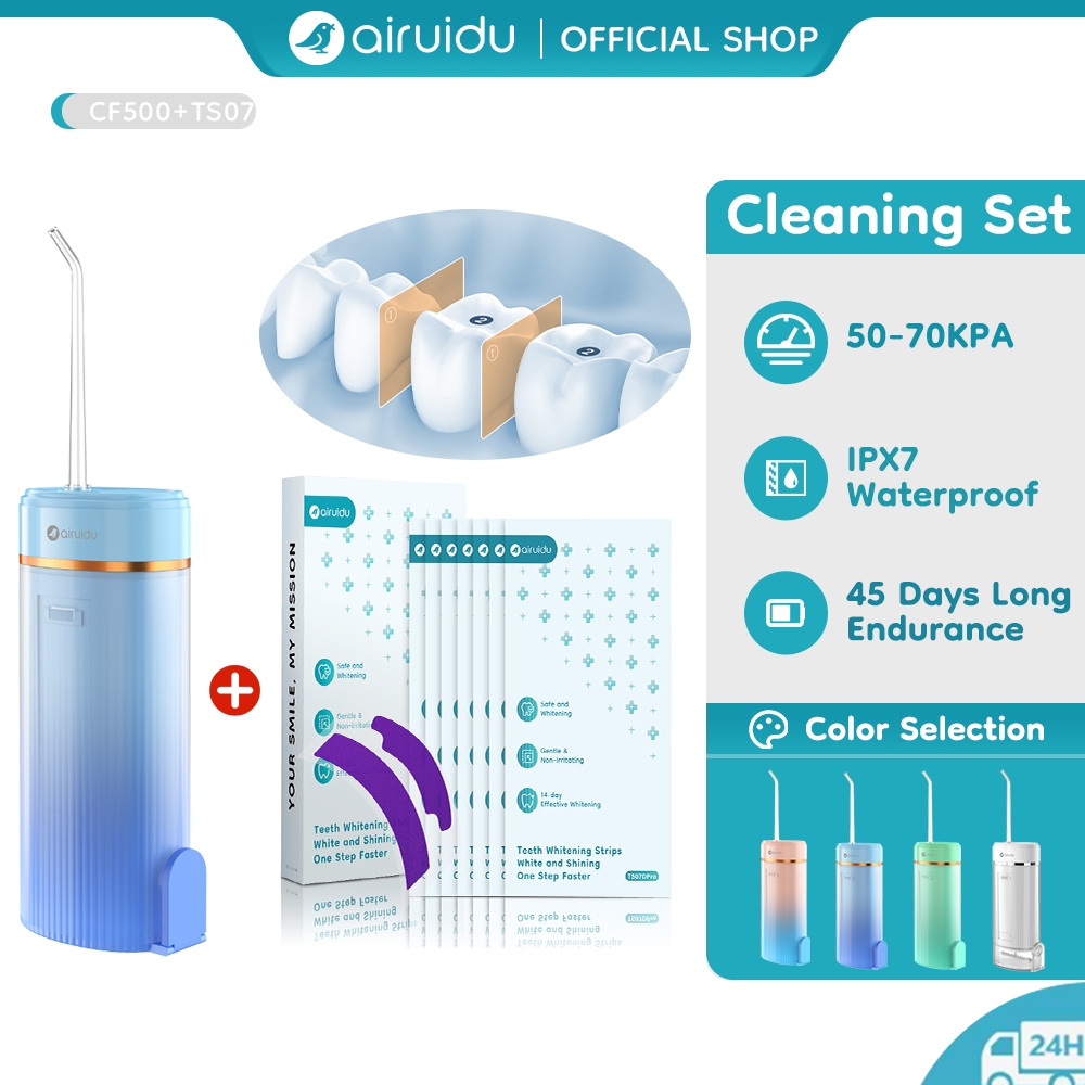 Airuidu CF500+TS07Pro Set Water Flosser 160ml ไหมขัดฟันพลังน้ำ & Teeth ...