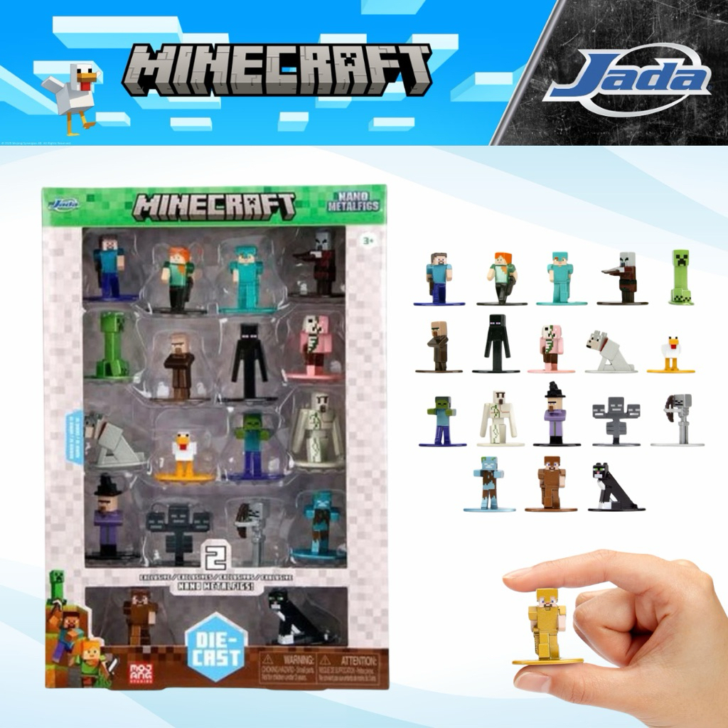 Minecraft Nano Metal Diecast 18 Figure Pack | Shopee Thailand