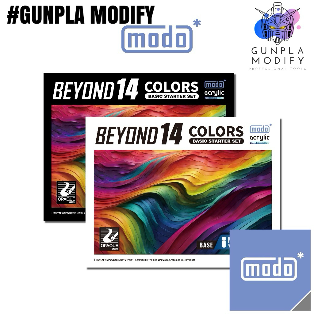 MODO COLOR BEYOND14 Basic Starter Set ชุดสีอะคริลิคสูตรน้ำ 14 สี 32 ml | Shopee Thailand