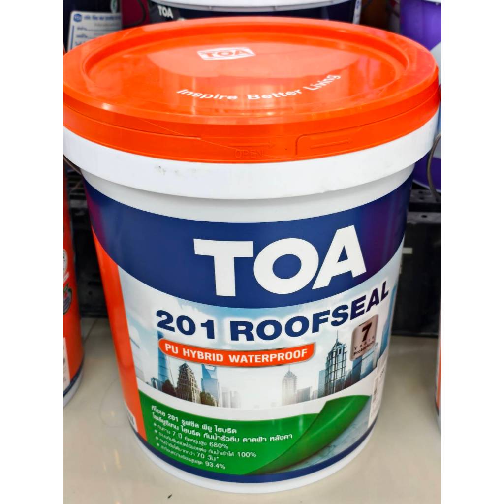 สีกันน้ำรั่วซึม กันซึมดาดฟ้า หลังคารั่ว ดาดฟ้ารั่ว อะคริลิคกันรั่วซึม TOA 201 | Shopee Thailand