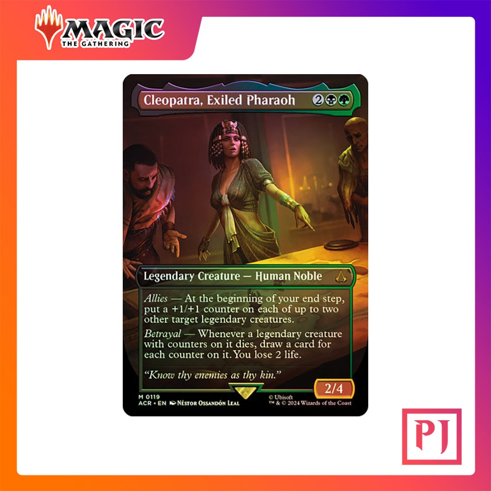 [MTG] Cleopatra, Exiled Pharaoh (Borderless) [ACR] [MULTI] [MYTHIC] [FOIL] [ENG] (การ์ดเมจิค ...