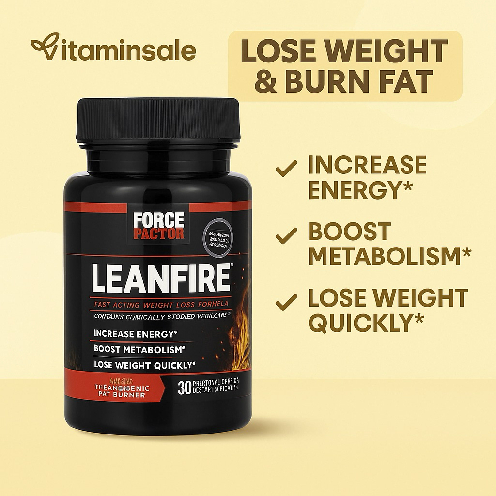 Force Factor LeanFire Fast-Acting Formula 30 Capsules สูตรพิเศษพร้อม L-Carnitine & Theanine ...