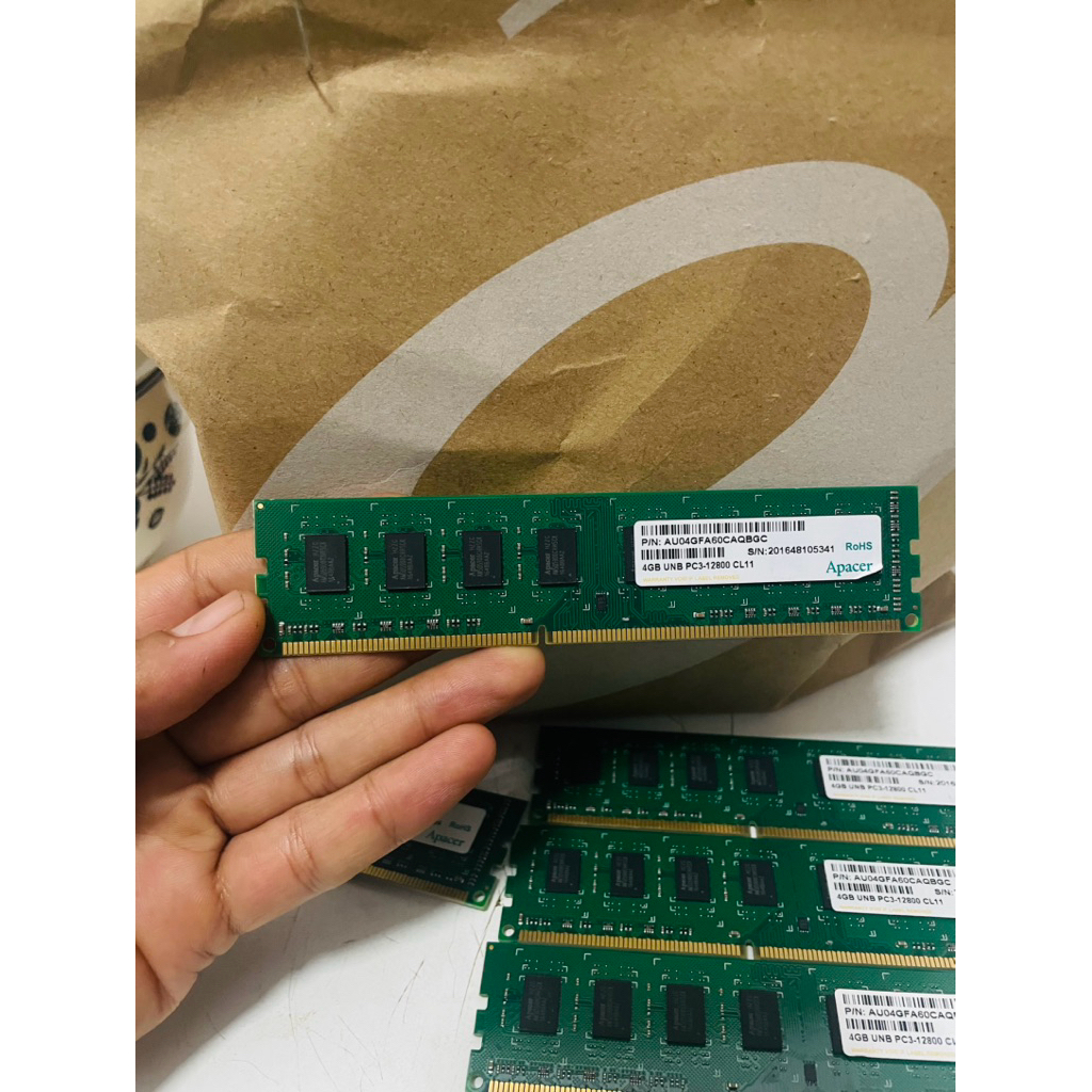 RAM DDR3 4G PC bus 1600 16chip สินค้ามือสองสภาพสวย ถอดจากเครื่องใช้งาน ...