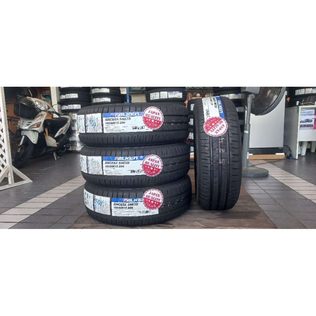 falken 195/60r15 sincera sn832i (ยางใหม่ปี2025) รวมยาง4เส้นแถมจุ้ม4ตัว | Shopee Thailand
