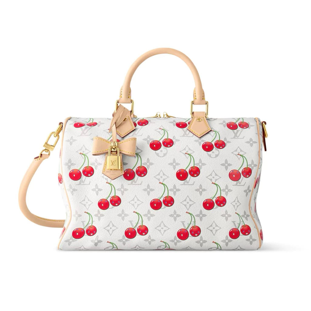 New LV x TM Speedy Soft Ban 30 คอลลิมิเต็ด เชอร์รี่ cherry | Shopee ...