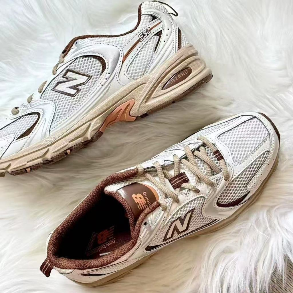 （ของแท้ 100 %）New Balance 530 MR530NI สีน้ำตาล/ขาว/เหลือง 2025 | Shopee ...
