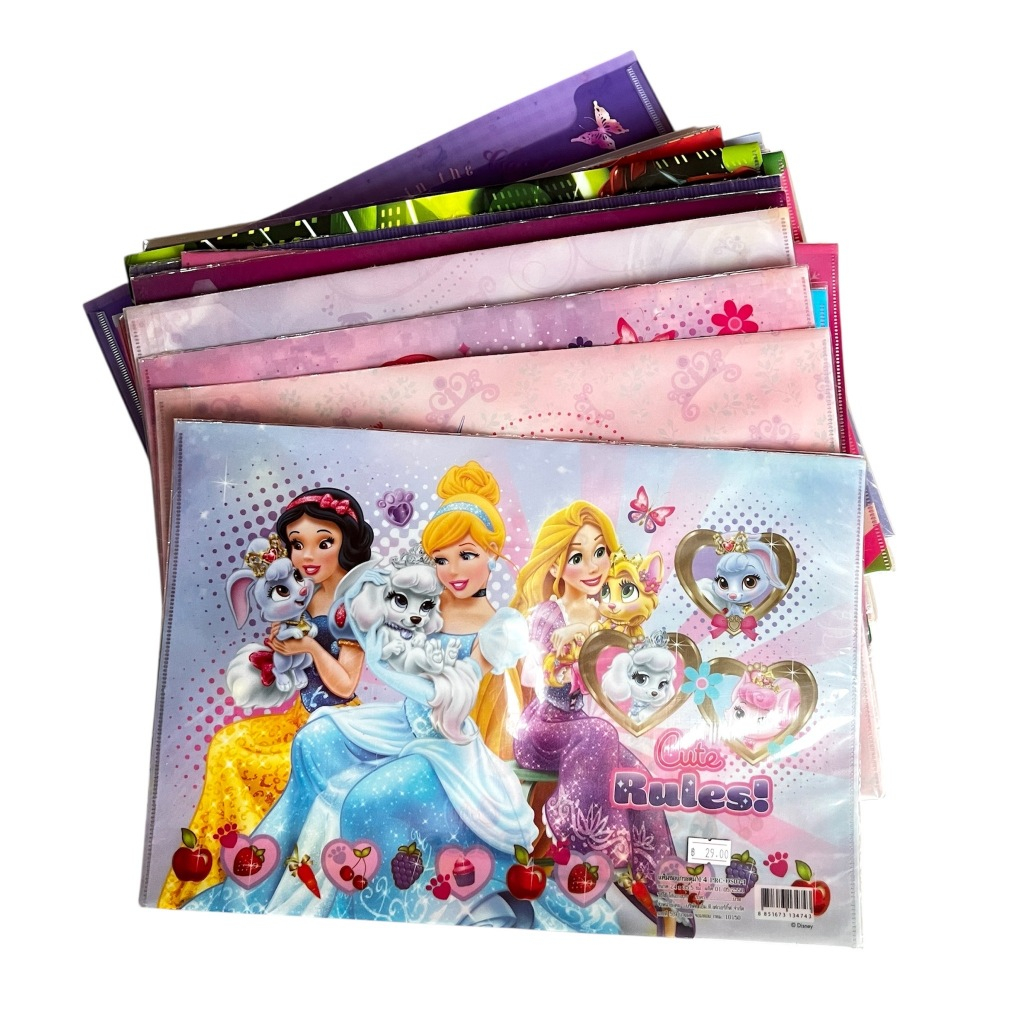 แฟ้มกระดุมขนาด F4 / A4 แฟ้มเก็บเอกสาร ลายลิขสิทธิ์แท้ | Shopee Thailand