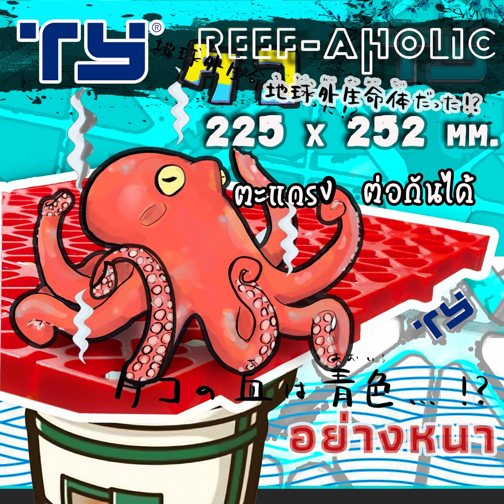Reef-aholic ตะแกรงพลาสติกหนาสีแดง หนา ๆ TY เหมาะใช้วางสารกรองในระบบ หรือทำกั้นช่องพักปลา สีแดง ...