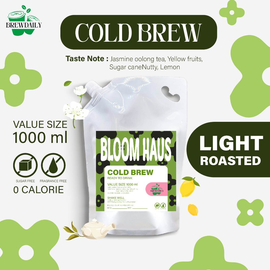 กาแฟสกัดเย็น Bloom Haus Flower Blend จากเมล็ด Ethiopia Brazil หอมดอกไม้ ...