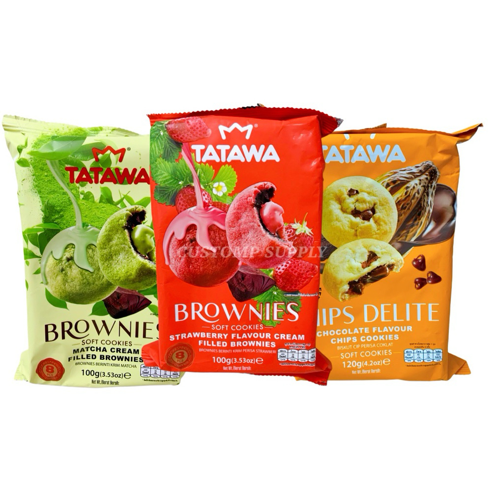 คุ้กกี้ ทาทาว่า TATAWA 100g สอดไส้หลากรส บราวนี่มัทฉะ ช็อกโกแลตชิพ บราว ...