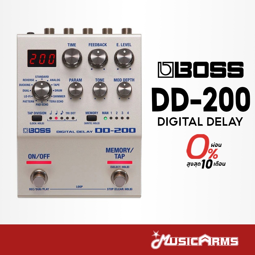Boss DD-200 เอฟเฟคกีต้าร์ Digital Delay DD200 รับประกันศูนย์ Music Arms ...