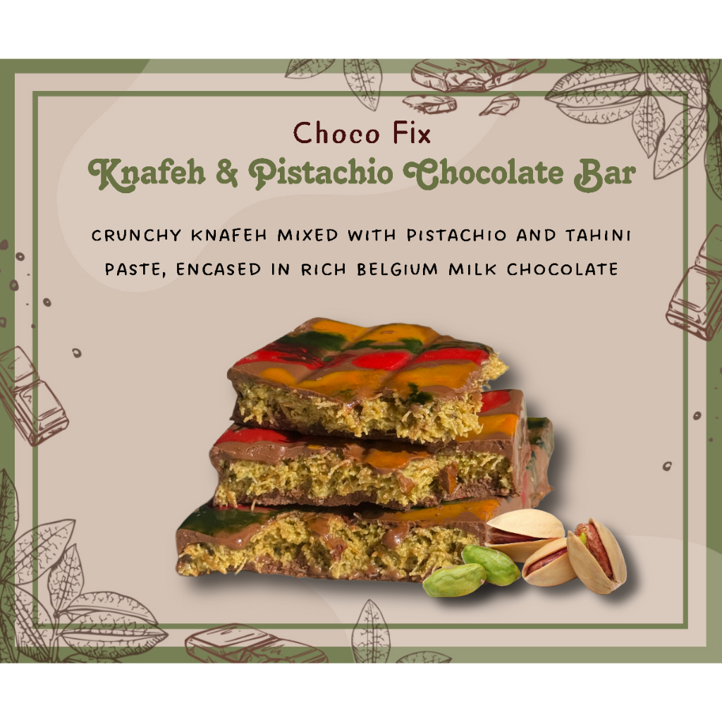 Choco Fix - Knafeh Pistachio Chocolate 240g - Dubai Chocolate | Shopee ...