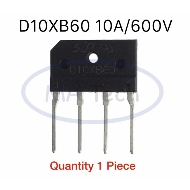D10XB60 ไดโอด บริดจ์ 10A/600V BRIDGE RECTIFIER DIODE 10A 600V จำนวน 1 ชิ้น | Shopee Thailand