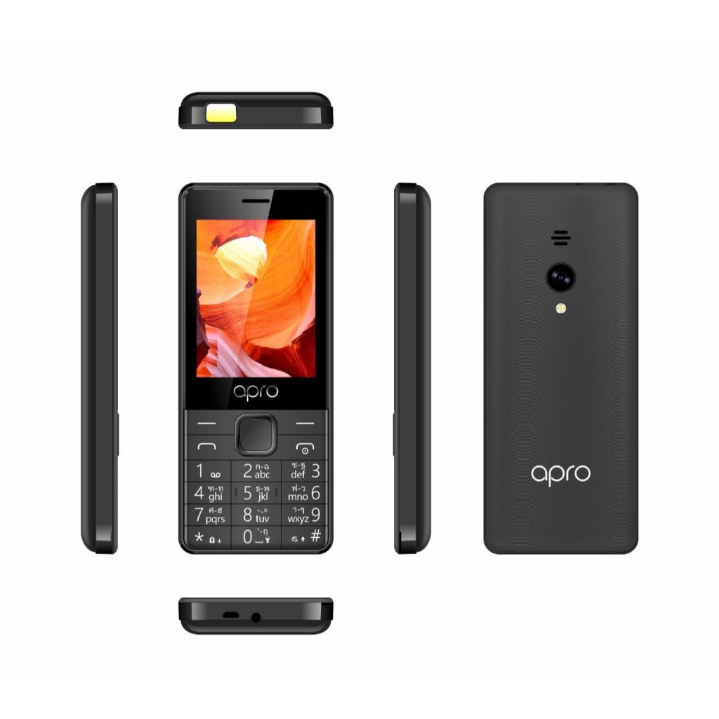 มือถือปุ่มกด Apro A3 รุ่นใหม่ 2 ซิม 3G/4G ปุ่มกดใหญ่ เมนูภาษาไทยรองรับ 3G/4G AIS/12 Call, True ...