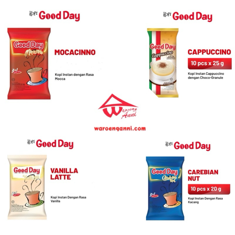 Indonesia Good Day Coffee Kopi All Varian | Shopee Thailand
