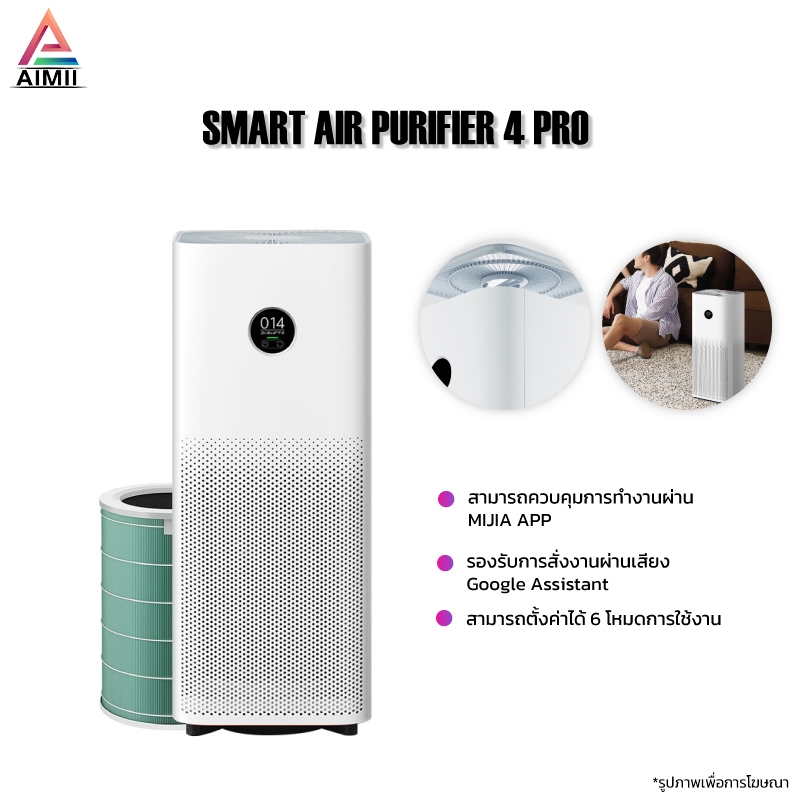 [พร้อมจัดส่ง🚚]Air Purifier Pro/ 4 Pro /4 Lite กรองฝุ่น PM2.5 [มีไส้กรองในตัว]เหมาะสำหรับห้องขนาด ...