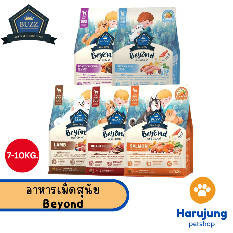 Buzz Beyond Dog อาหารสุนัข เกรดพรีเมี่ยม กลูเตนฟรี ขนาด ยกกระสอบ 7-10 kg | Shopee Thailand