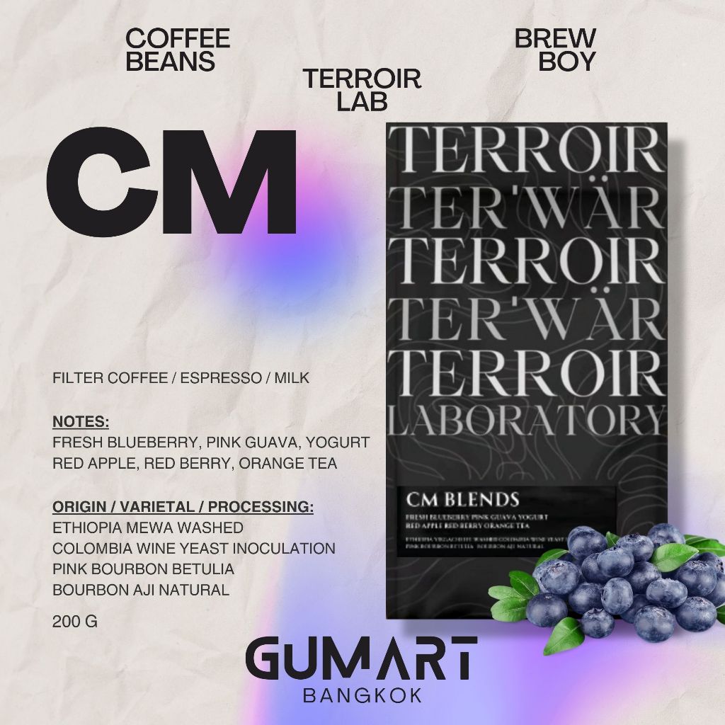 เมล็ดกาแฟ " CM BLEND " คั่ว จาก Terroir Laboratory Coffee Bean Brewboy | Shopee Thailand